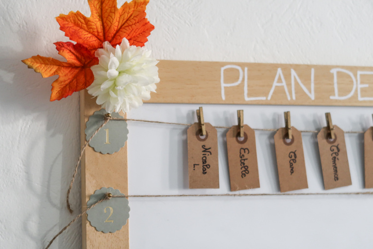 Plan de table personnalisé pour votre mariage : Do It Yourself